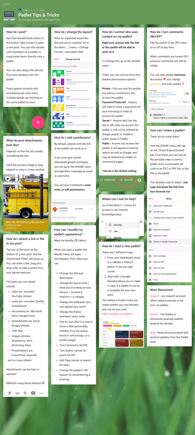 Tips and Tricks Padlet – E-Learning Easy Nachhilfe Online